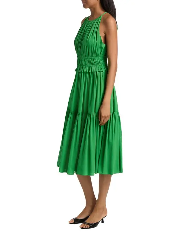 Derek Lam 10 Crosby Sloane Shirred Cotton Midi-dress