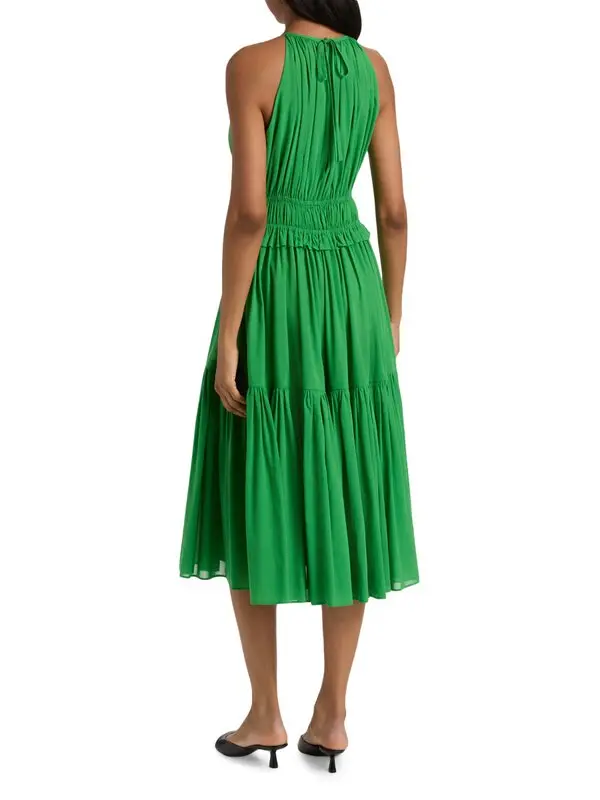Derek Lam 10 Crosby Sloane Shirred Cotton Midi-dress
