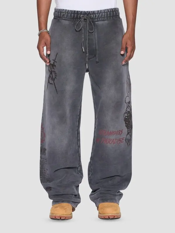 Ksubi Printed Cotton Wide-leg Track Pants
