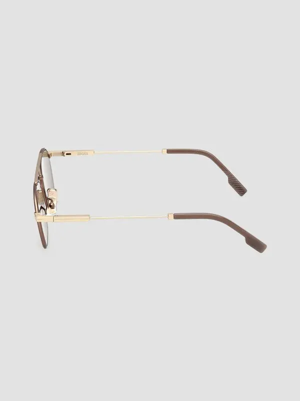 Zegna 54mm Aviator Sunglasses - Brown