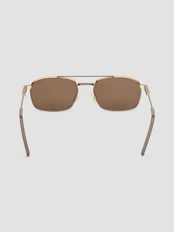 Zegna 54mm Aviator Sunglasses - Brown