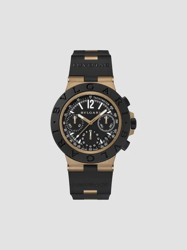 BVLGARI Titanium, Aluminum & Rubber Chronograph Watch/41mm