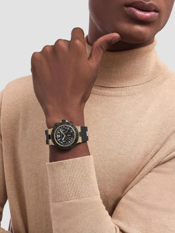 BVLGARI Titanium, Aluminum & Rubber Chronograph Watch/41mm
