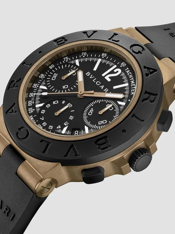 BVLGARI Titanium, Aluminum & Rubber Chronograph Watch/41mm
