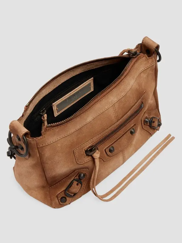 Balenciaga Le City Moto Shoulder Bag - Camel