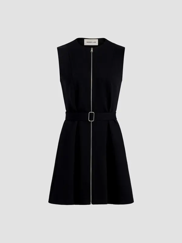 Derek Lam 10 Crosby Deeda Ponte Zip-front Mini Dress