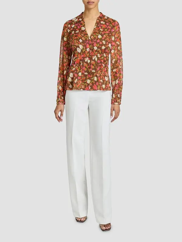 Santorelli Winnie Floral Georgette Blouse