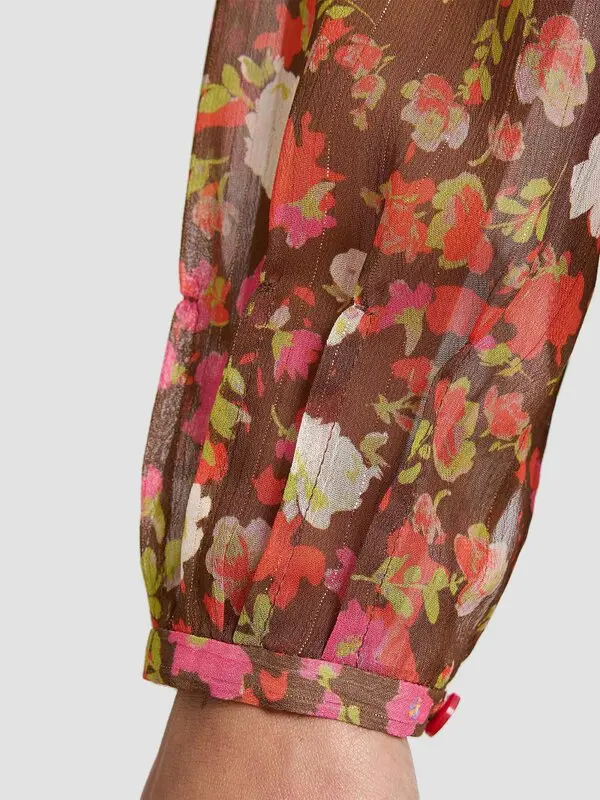 Santorelli Winnie Floral Georgette Blouse