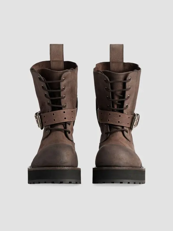 Balenciaga Venom Lace-up Boots - Brown