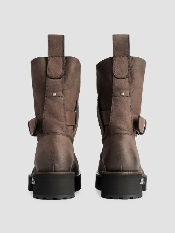 Balenciaga Venom Lace-up Boots - Brown