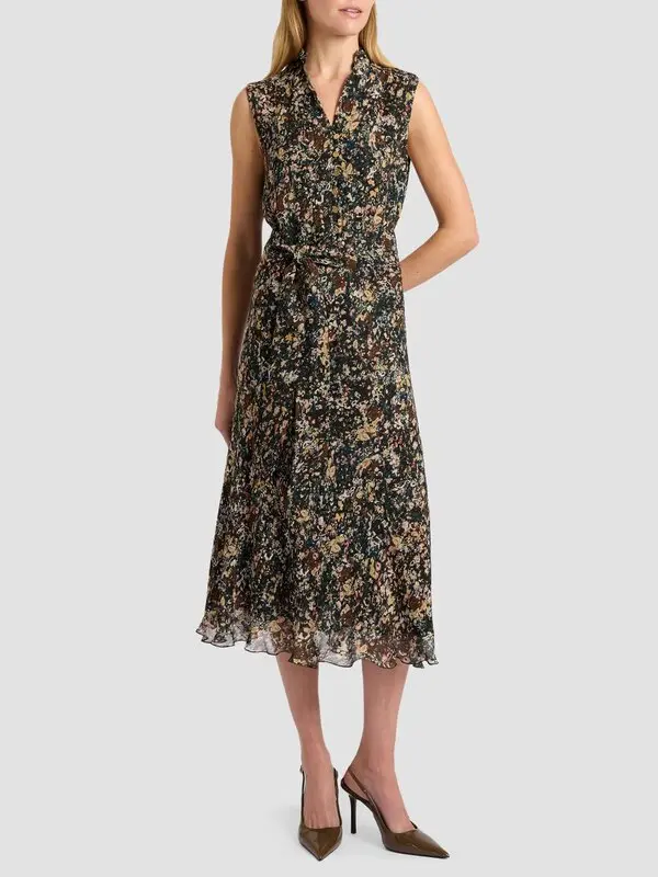 Santorelli Nirva Floral Midi Dress - Evergreen Multi