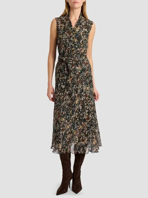 Santorelli Nirva Floral Midi Dress - Evergreen Multi