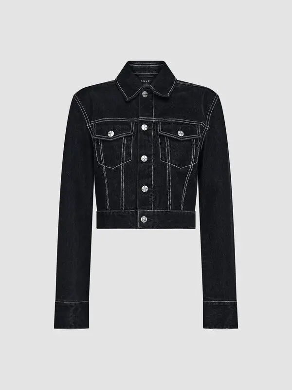 Ksubi Slim-fit Flocked Denim Trucker Jacket
