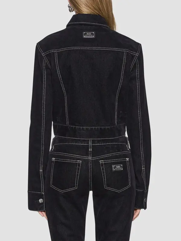 Ksubi Slim-fit Flocked Denim Trucker Jacket