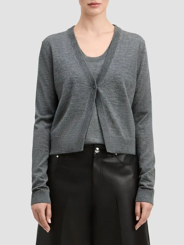 Derek Lam 10 Crosby Jesse Mercerized Wool-cashmere Cardigan