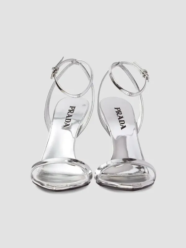 Prada Metallic Leather High-heeled Sandals