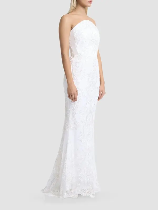 ZHIVAGO Ithaca Lace Strapless Gown