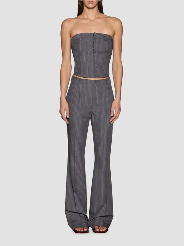 Ksubi Mondrian Pinstripe Bustier Top
