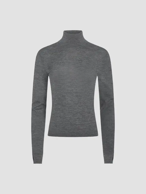 Derek Lam 10 Crosby David Mercerized Wool-cashmere Turtleneck Top