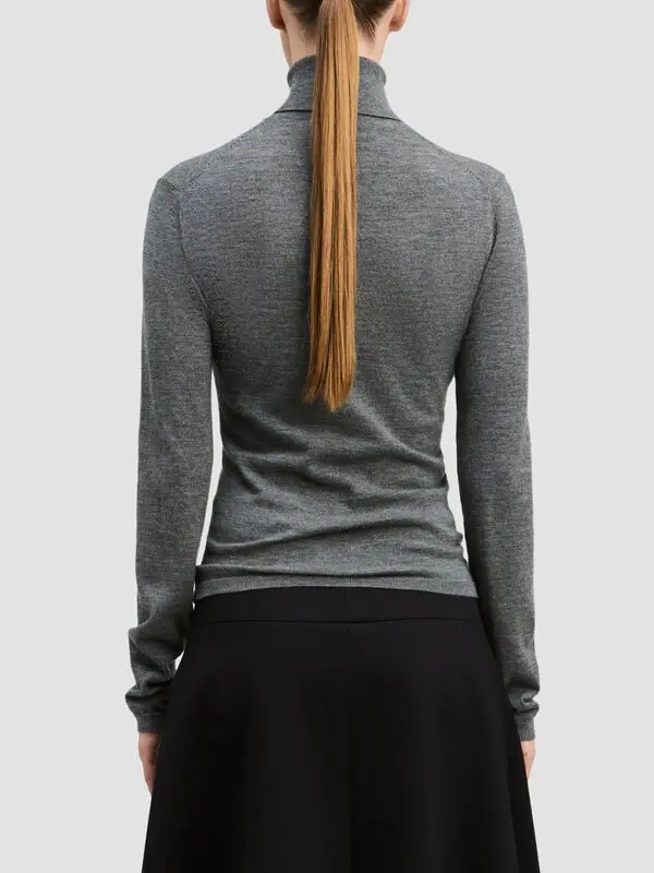 Derek Lam 10 Crosby David Mercerized Wool-cashmere Turtleneck Top