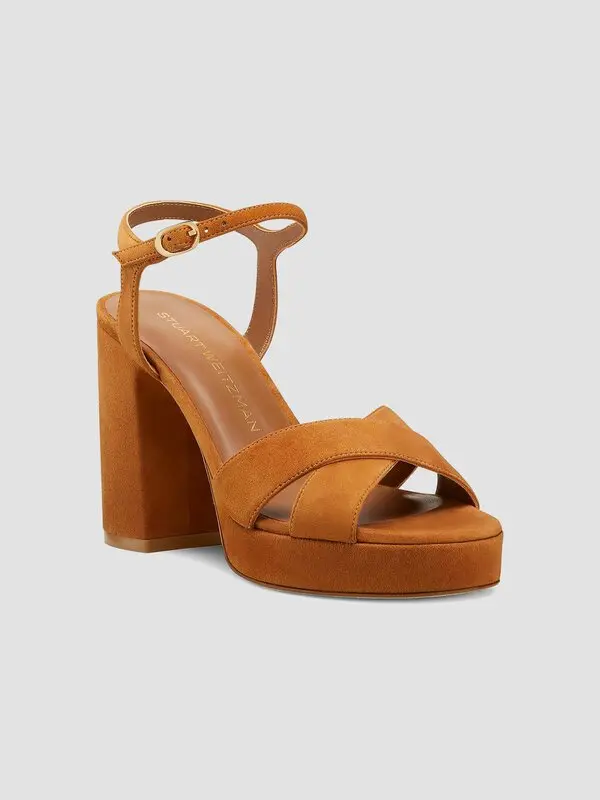 STUART WEITZMAN Dayna 100mm Suede Platform Sandals