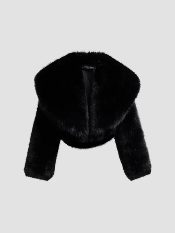 Chiara Boni La Petite Robe Faux Fur Open Front Jacket