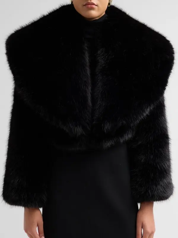 Chiara Boni La Petite Robe Faux Fur Open Front Jacket