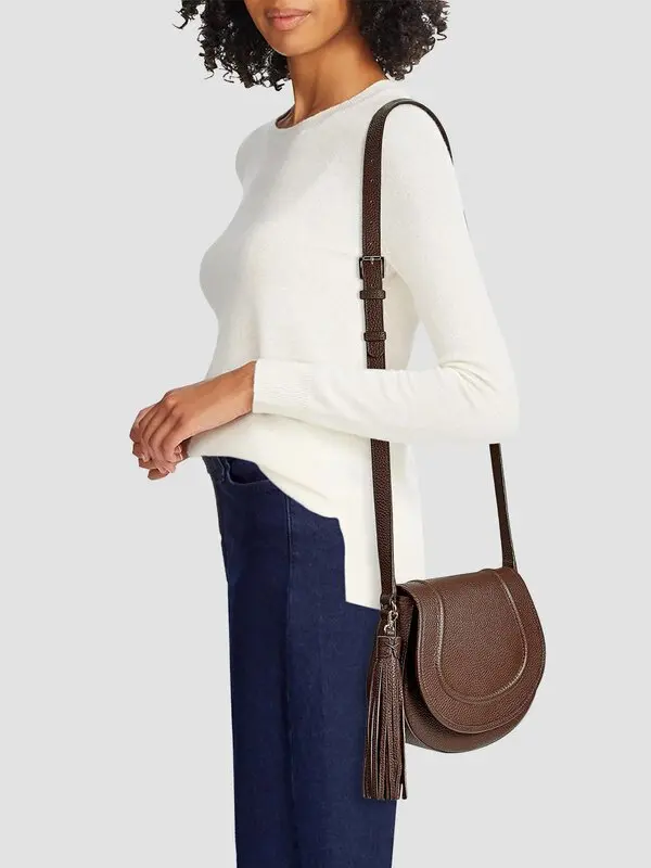 Gigi New York Jenni Pebbled Leather Saddle Bag - Brown