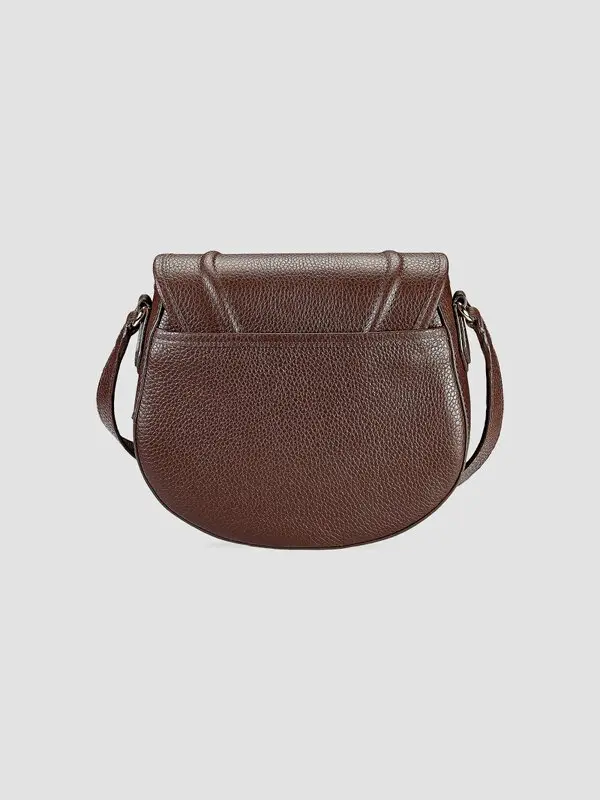Gigi New York Jenni Pebbled Leather Saddle Bag - Brown