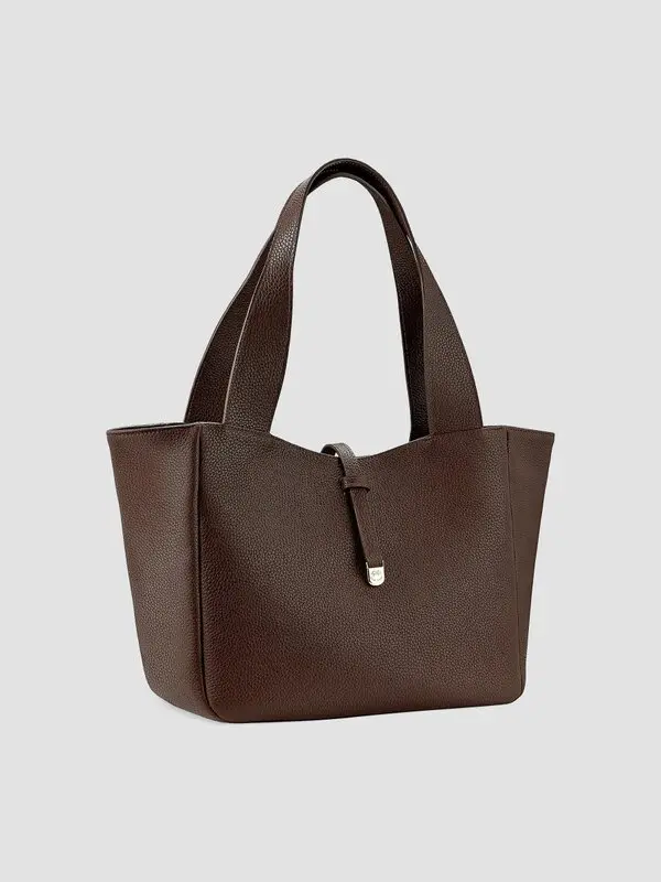 Gigi New York Mercer Pebbled Leather Tote Bag - Brown