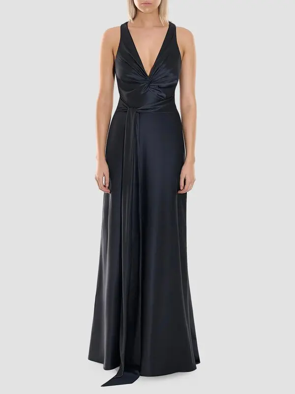 ZHIVAGO Halterneck A-line Gown - Black