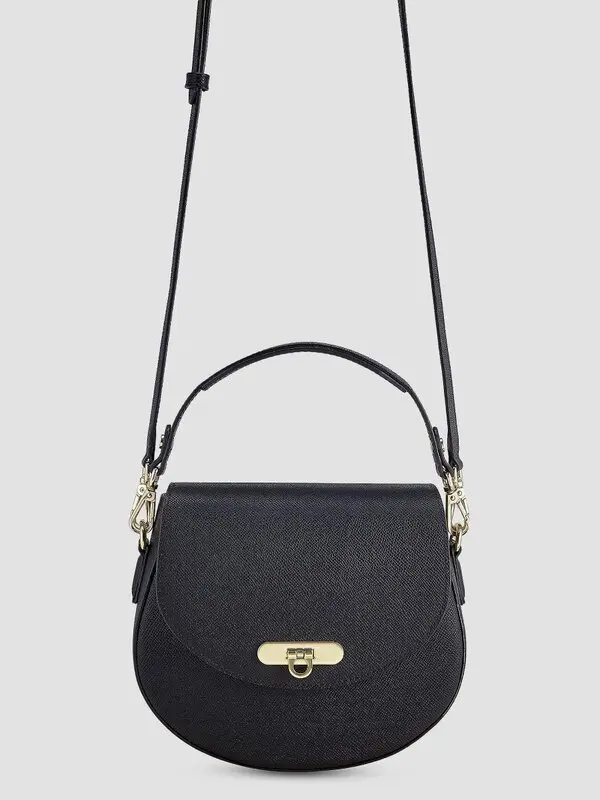 Gigi New York Sophia Textured Leather Saddle Bag