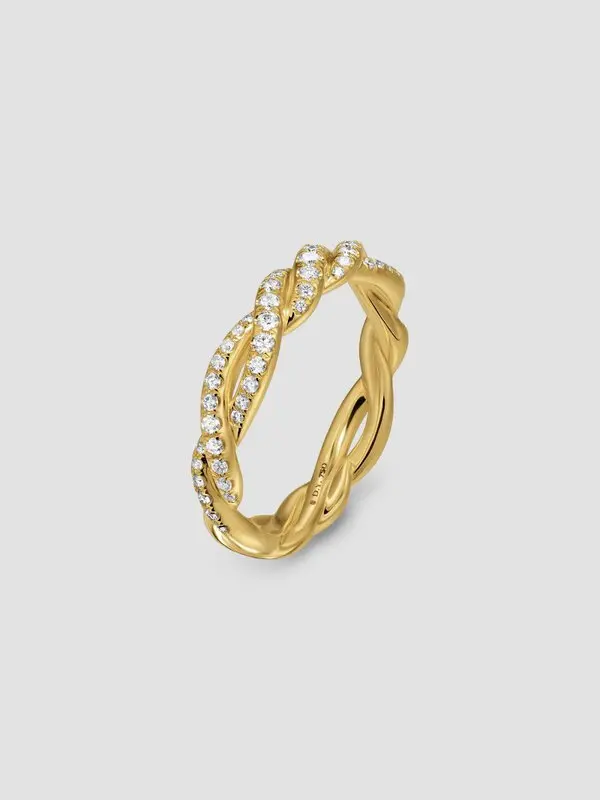 David Yurman Wisteria Band Ring In 18k Yellow Gold