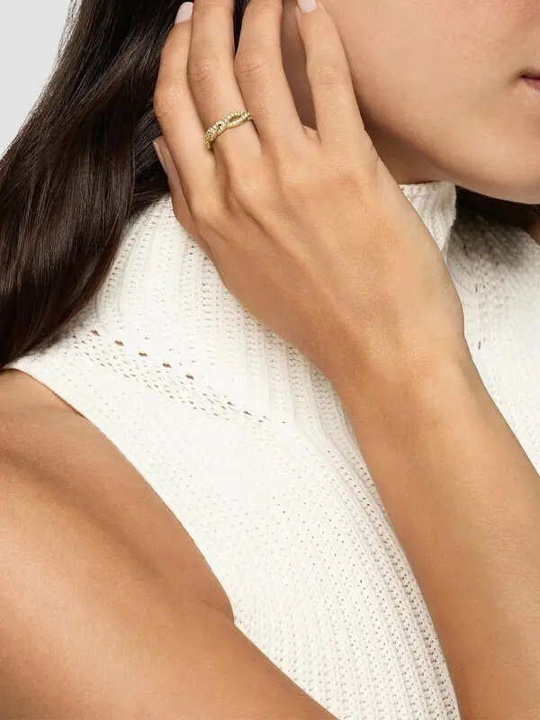 David Yurman Wisteria Band Ring In 18k Yellow Gold