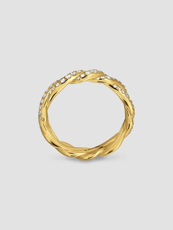 David Yurman Wisteria Band Ring In 18k Yellow Gold