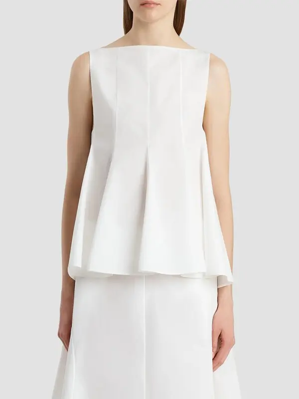 Khaite Marita Cotton Peplum Top