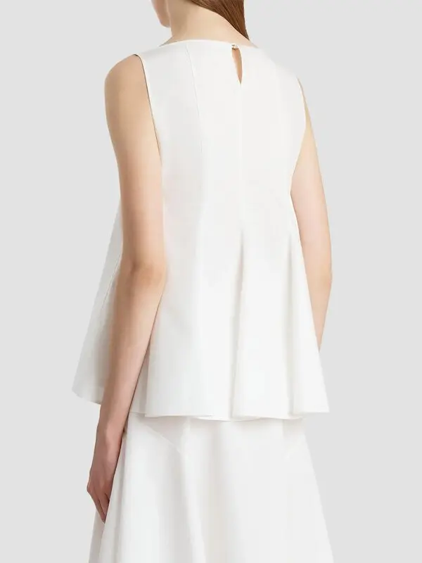 Khaite Marita Cotton Peplum Top