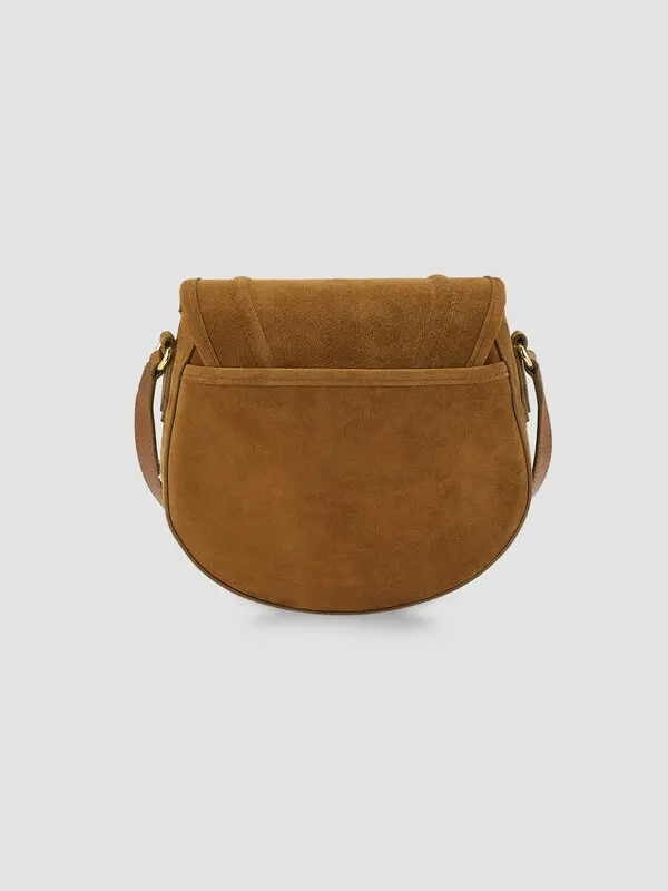 Gigi New York Jenni Suede Saddle Bag - Walnut