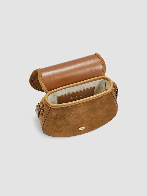 Gigi New York Jenni Suede Saddle Bag - Walnut