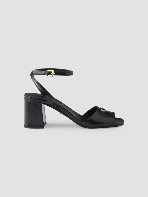 Prada Leather Sandals - Black