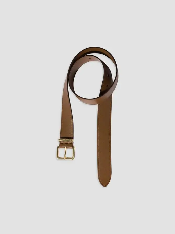 Miu Miu Nappa Leather Belt - Brown