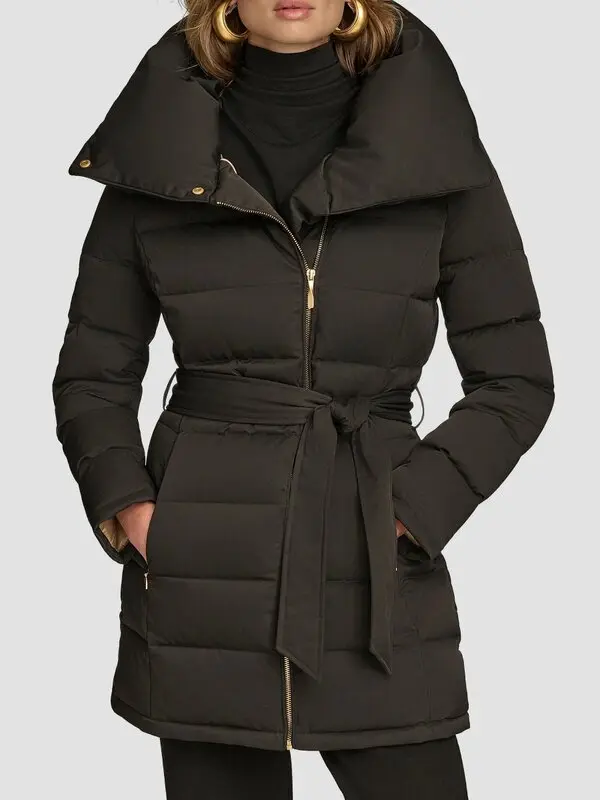Donna Karan New York Belted Puffer Coat