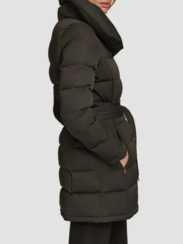Donna Karan New York Belted Puffer Coat