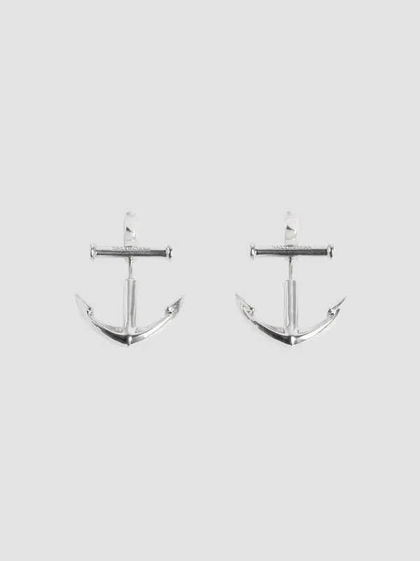 Balenciaga Anchor Earrings - Silver