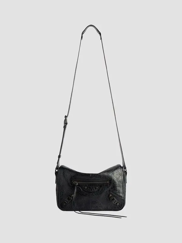 Balenciaga Le City Flap Small Messenger Bag - Black