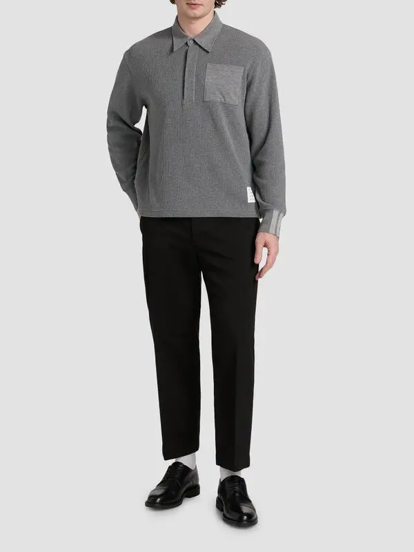 Thom Browne Utility Twill Chino Trousers - Black