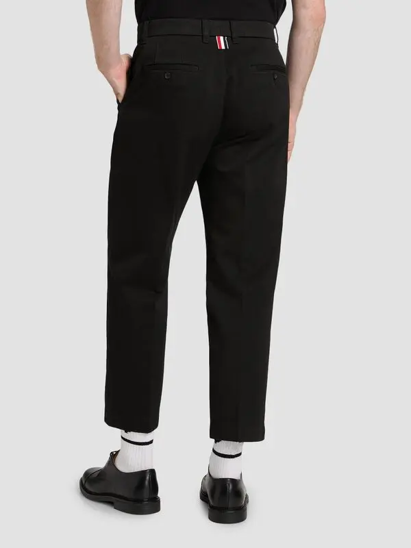 Thom Browne Utility Twill Chino Trousers - Black