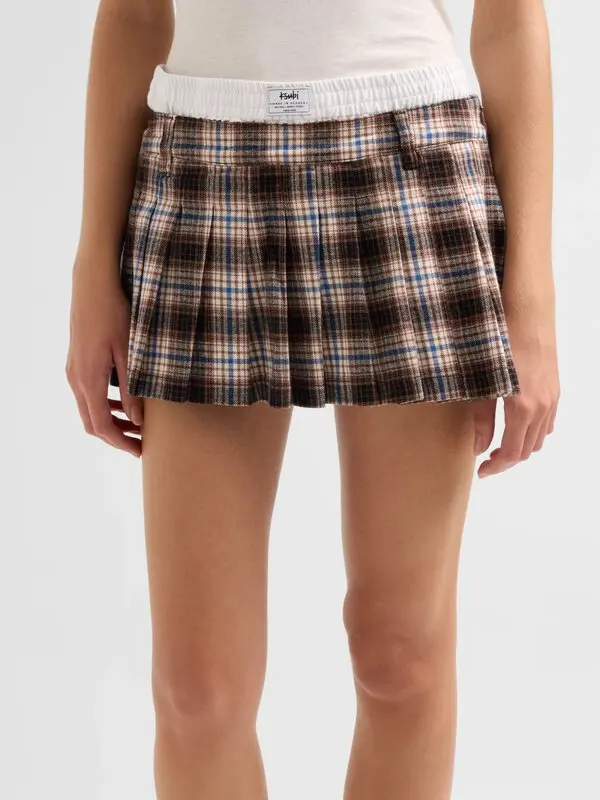 Ksubi Boxer Plaid Skort