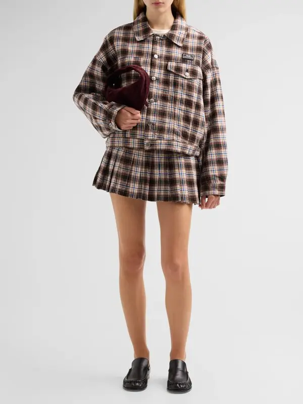 Ksubi Boxer Plaid Skort