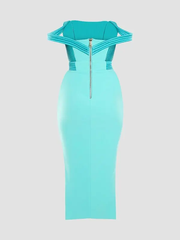 ZHIVAGO The Eternal Pleated Panel Column Midi-dress